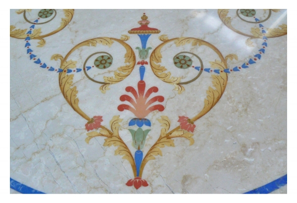 Giglio - Scagliolatisch - Terracotta und Marmor